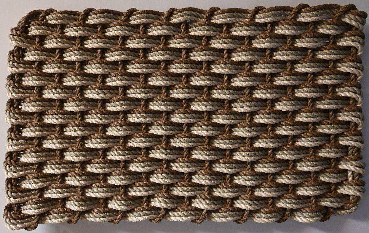 Triple Weave - Brown, Dark Tan, Light Tan Rope Mat – Maine Rope Mats