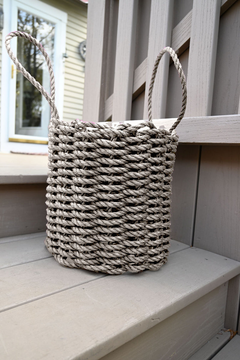 Solid Rope Basket - Dark Tan – Maine Rope Mats