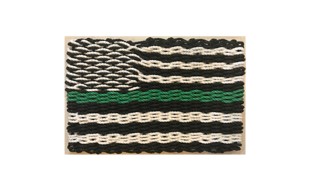 Thin Green Line Decorative Rope Mat – Maine Rope Mats