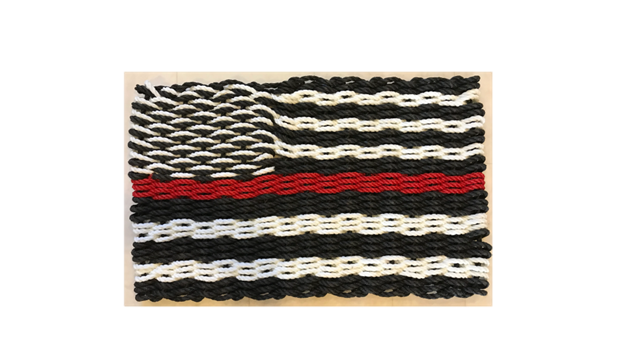 Thin Red Line Decorative Rope Mat – Maine Rope Mats